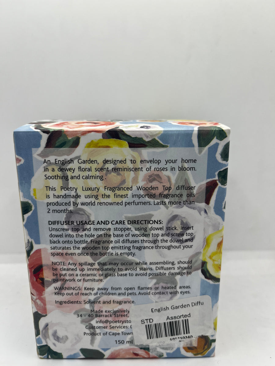 Poetry Luxury Fragranced Diffuser English Garden – Nature Nurture