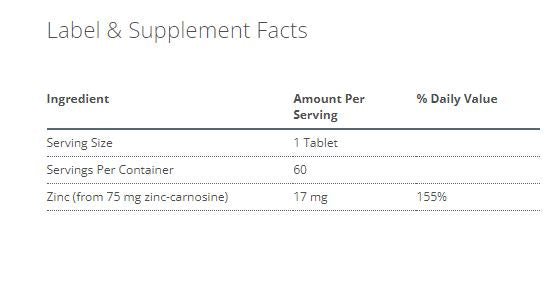 Metagenics Zinlori 75 60's – Nature Nurture